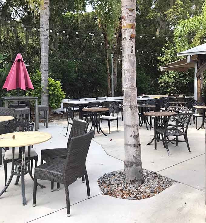 The outdoor patio offers Florida dining at its finest, where good weather meets even better food.