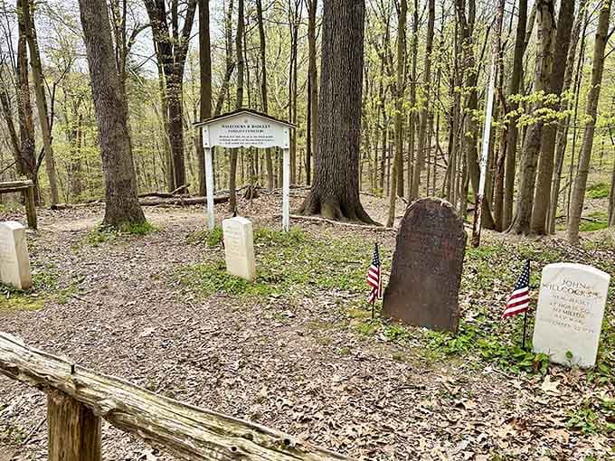 The old cemetery adds another layer of history to a place already dripping with stories and atmosphere.