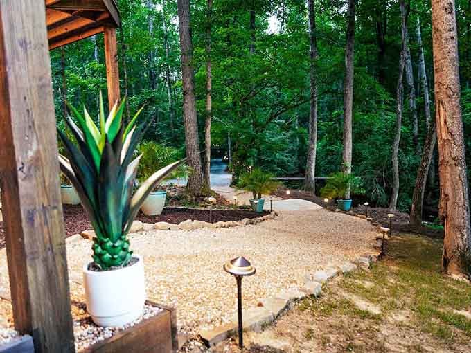 The journey begins with this inviting path, leading you away from ordinary and toward pure enchantment.