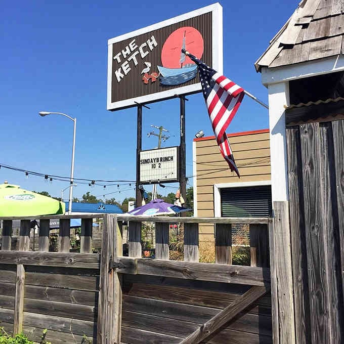 The sign beckons like a lighthouse, guiding hungry seafood lovers to their delicious coastal Kentucky destination.