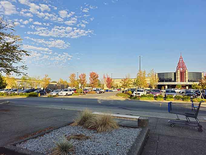 Ample parking means no circling like a vulture, just park and prepare for retail victory.