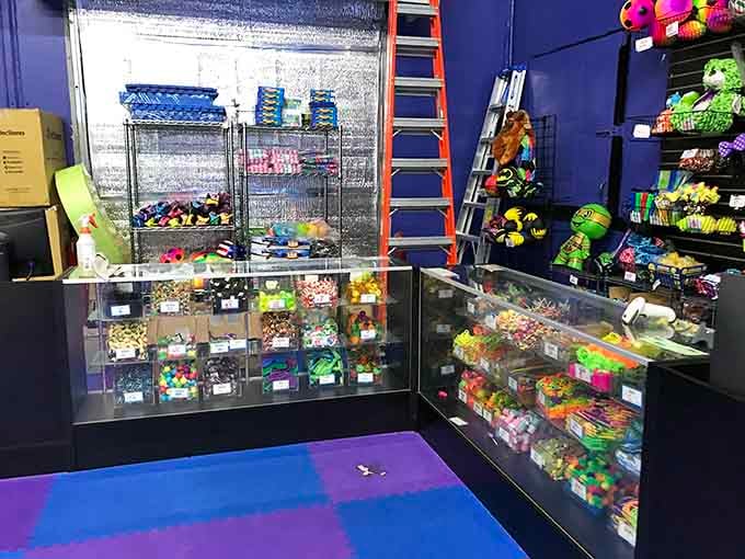 Prize counter gleams with treasures, where tickets transform into tangible rewards and bragging rights for weeks.