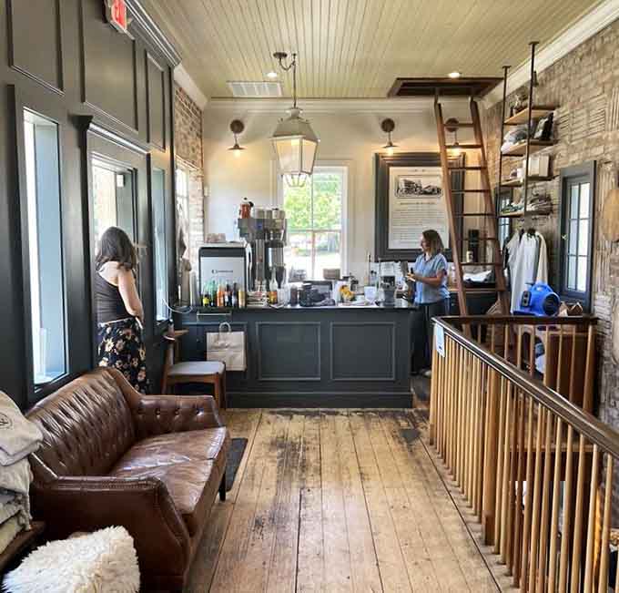 Another angle reveals more of the restaurant's character, where every corner tells part of the story.