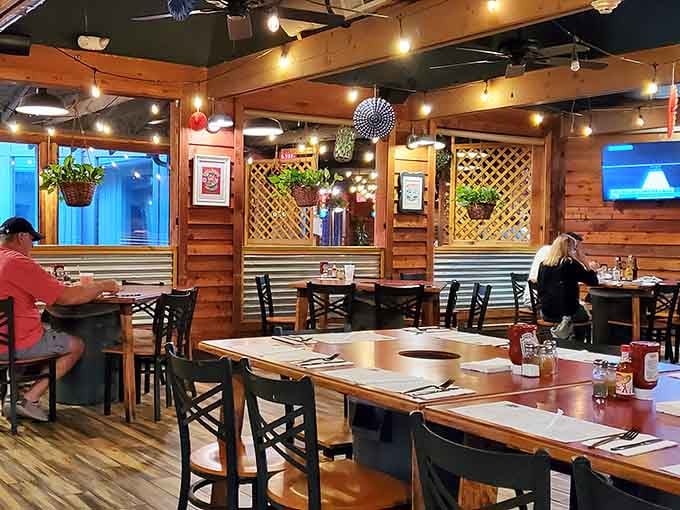 Real people enjoying real food in a real restaurant, no Instagram filters or food styling required here.