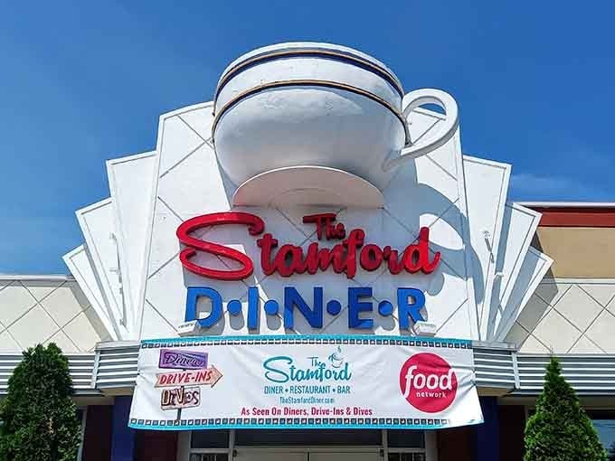 That iconic signage proudly displays the Food Network seal of approval, proof that good food gets noticed.