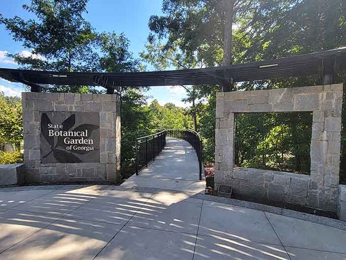 The entrance welcomes you to acres of natural beauty, where your only job is exploring and forgetting everyday stress.