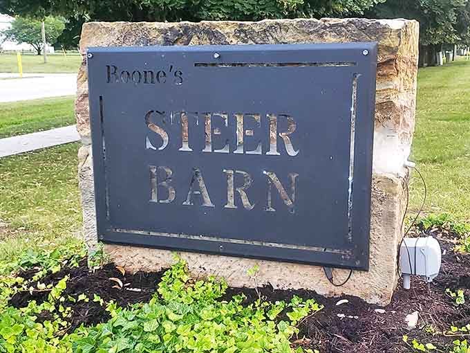 Simple signage marking the spot where hungry travelers become devoted regulars after one visit.