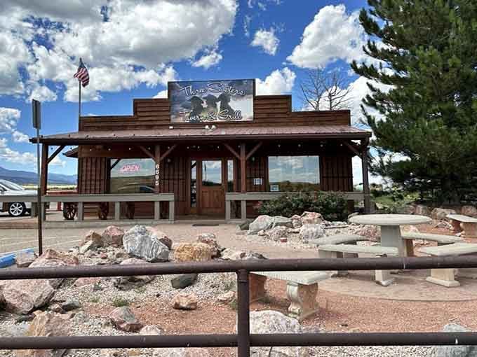The sign says it all, standing proud against big Colorado skies like it's been here forever.
