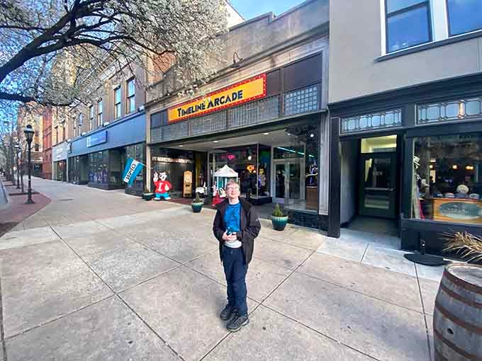 The exterior practically screams "abandon adulting, all ye who enter here" in neon glory.