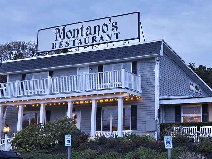 Montano's Restaurant beckons with twinkling lights and that classic Cape Cod dining experience you've been craving all year.