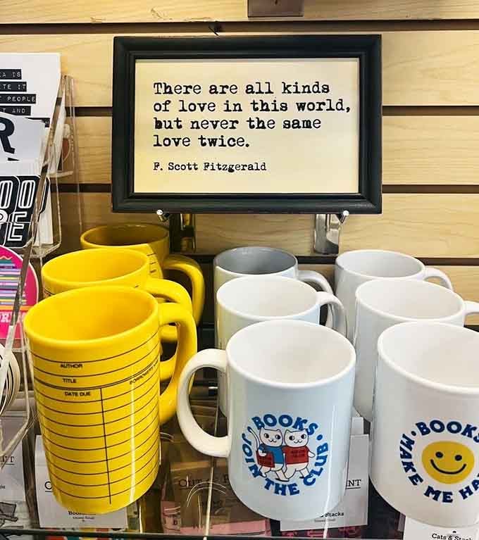 Literary-themed mugs remind you that books and coffee are life's most reliable sources of comfort.