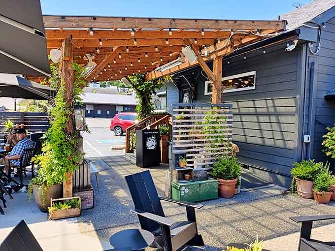 Outdoor seating that makes you want to order one more thing just to justify staying a bit longer.