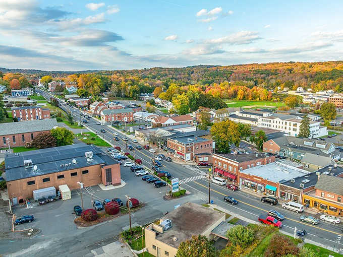 The town from above shows a community that balanced growth with character, progress with accessibility.