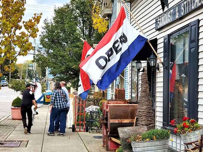 That "OPEN" flag waves like a friendly neighbor inviting you in for coffee and a chat.