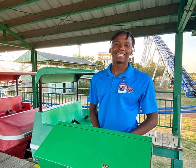 Friendly staff keeping the magic running smoothly, one smile and safety check at a time.