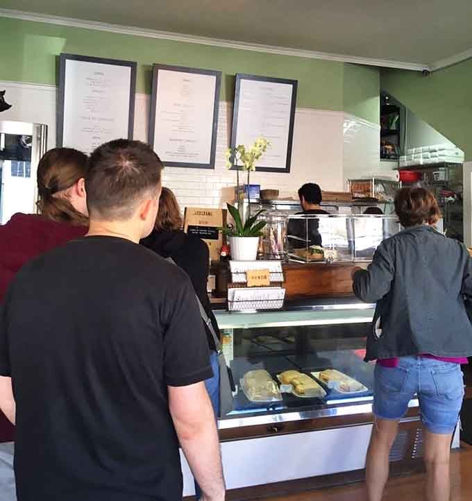 When people are willing to wait in line like this, you know something special's happening behind that counter.