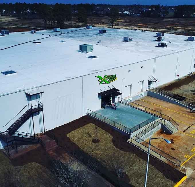 The aerial view reveals just how much fun is packed into this warehouse of wonder in Dothan.