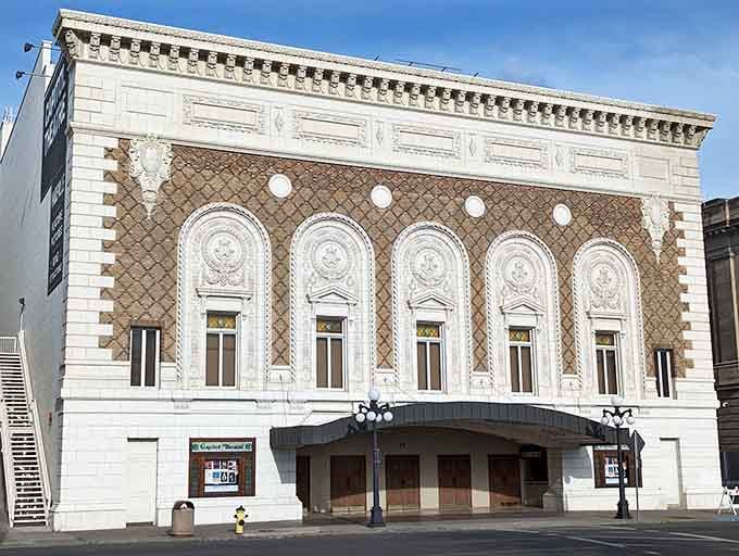 The Capitol Theatre's stunning facade has been hosting performances since the Roaring Twenties, still going strong.