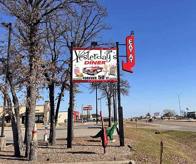 The sign says it all: Forever 50s, and they absolutely mean it in the best way.