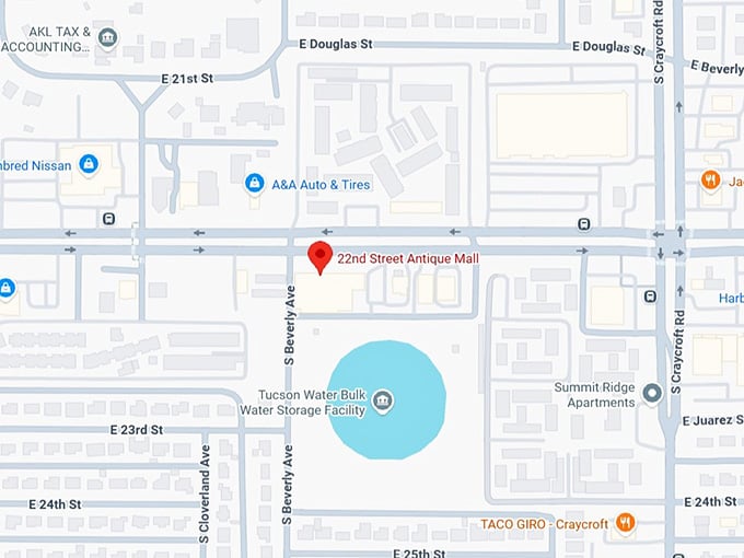 16. 22nd street antique mall map