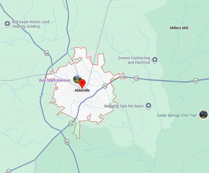 16. abbeville, sc map