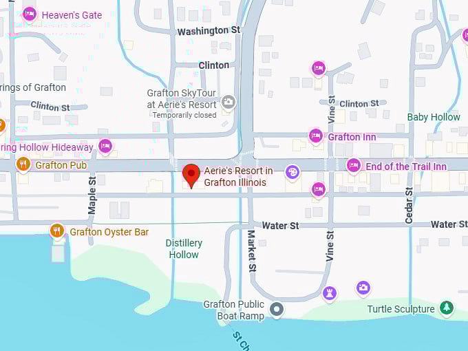 16. aerie's resort in grafton illinois map