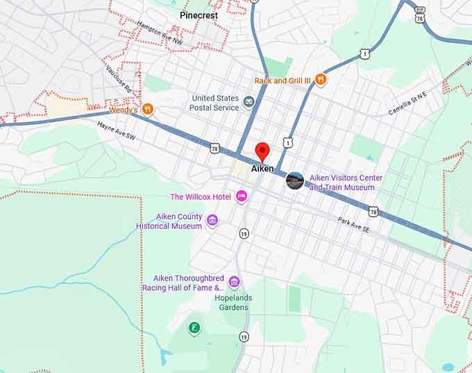 16. aiken, sc map