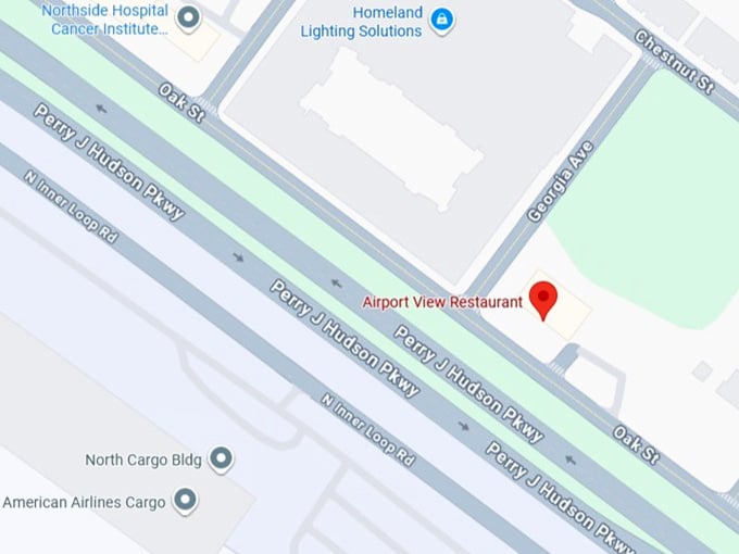 16. airport view restaurant's map