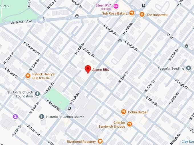 16. alamo bbq map