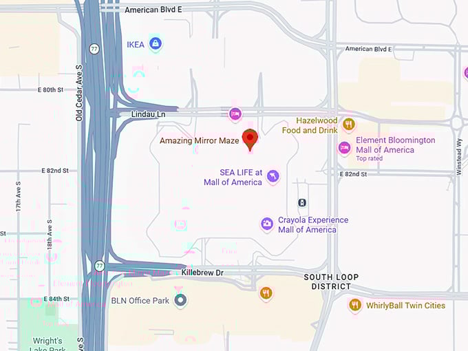 16. amazing mirror maze map