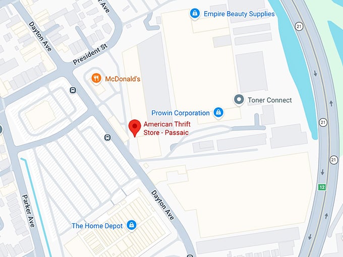 16. american thrift store passaic map