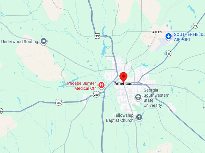16. americus ga map
