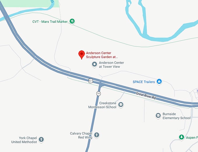 16. anderson center sculpture garden at tower view map