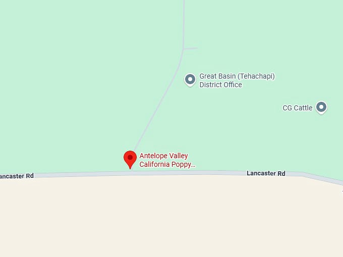 16. antelope valley california poppy reserve state natural reserve map