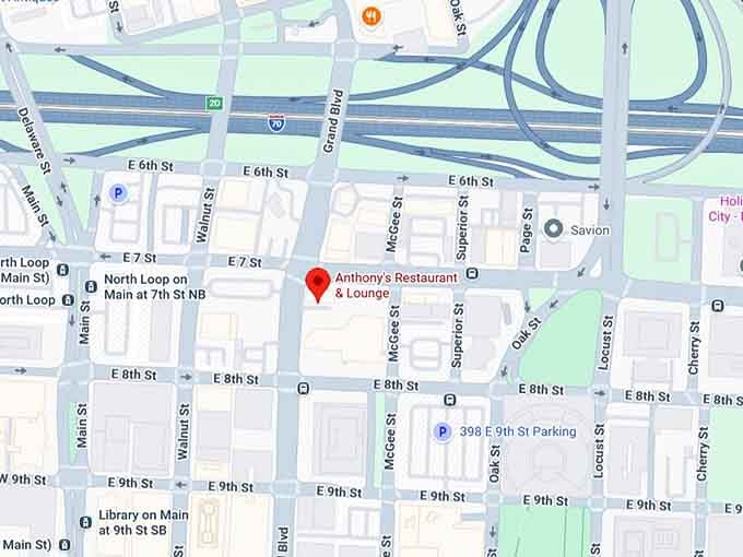 16. anthony's restaurant & lounge map