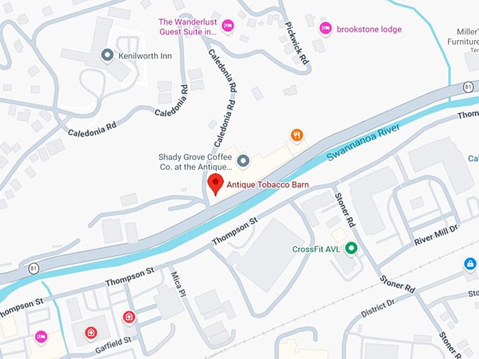16. antique tobacco barn map