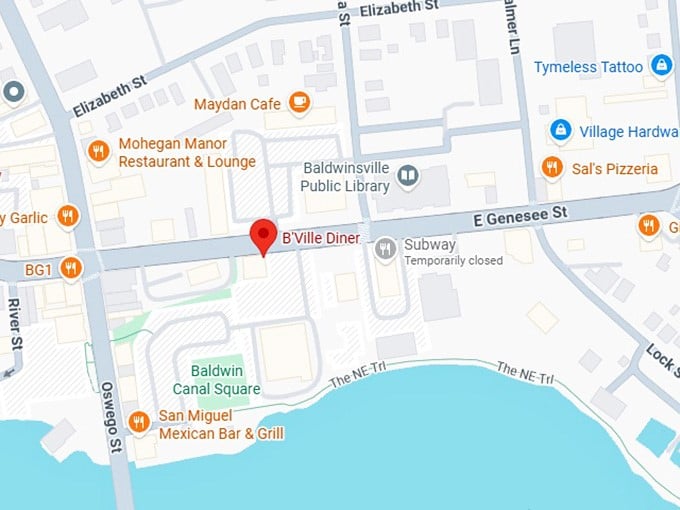 16. b'ville diner map