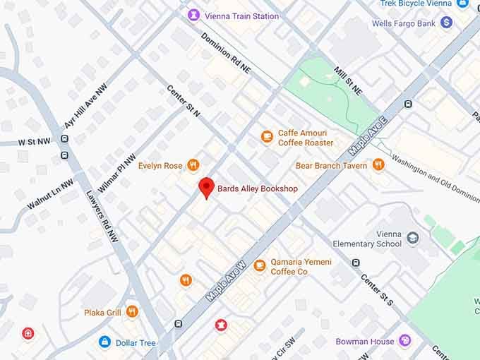 16. bards alley bookshop map