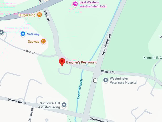 16. baugher&rsquo;s restaurant map