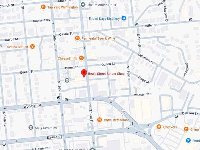 16. beale street barber shop map