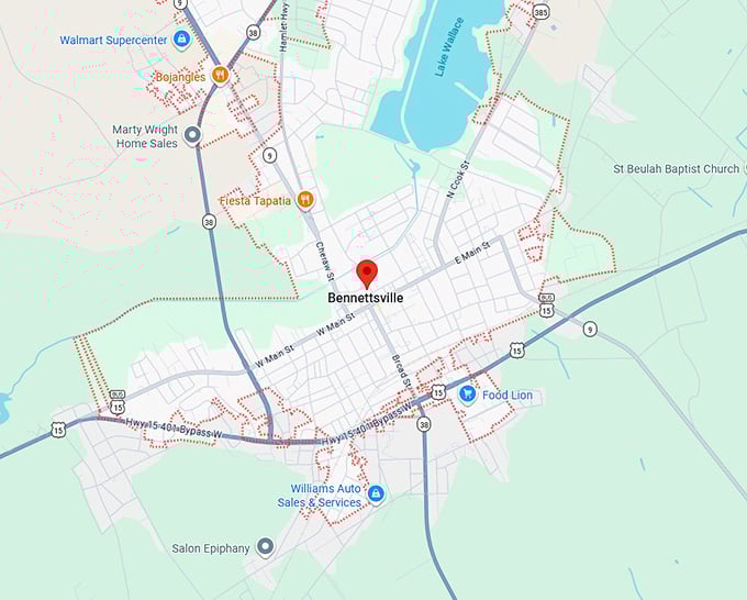 16. bennettsville, sc map