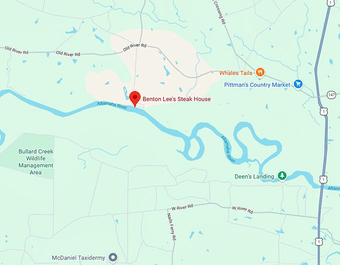 16. benton lee's steak house map