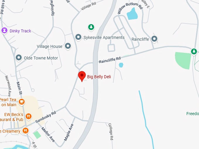 16. big belly deli map