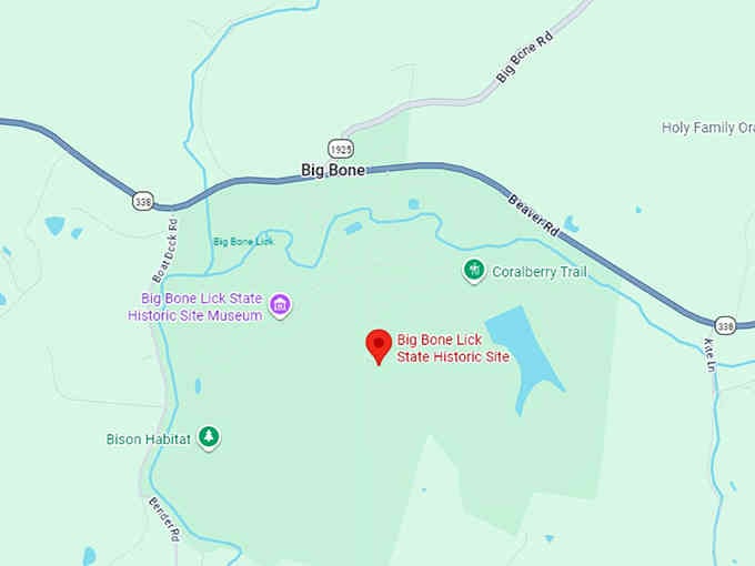 16. big bone lick state historic site map