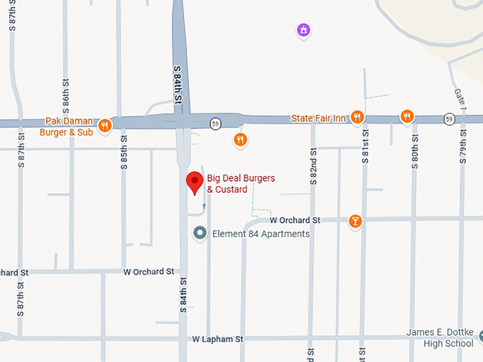 16. big deal burgers & custard map