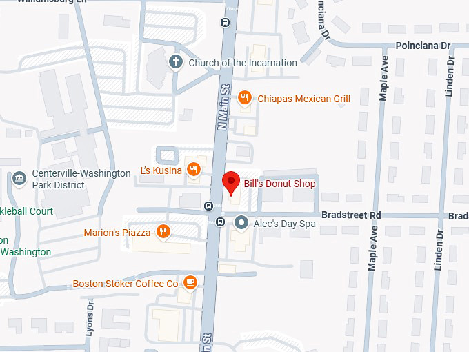 16. bill's donut shop map