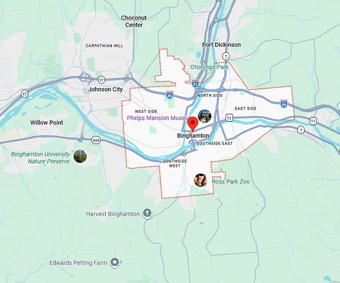 16. binghamton, ny map