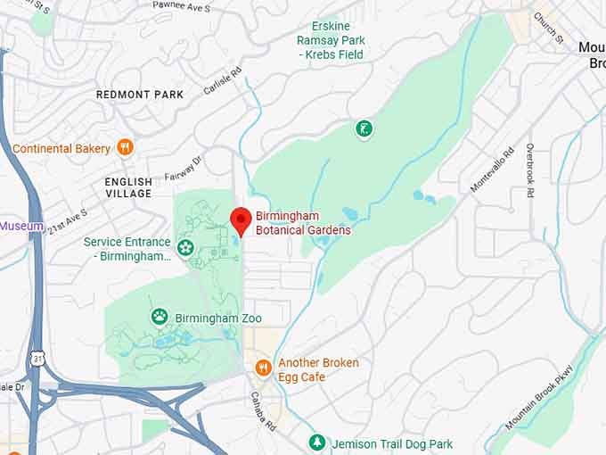 16. birmingham botanical gardens map