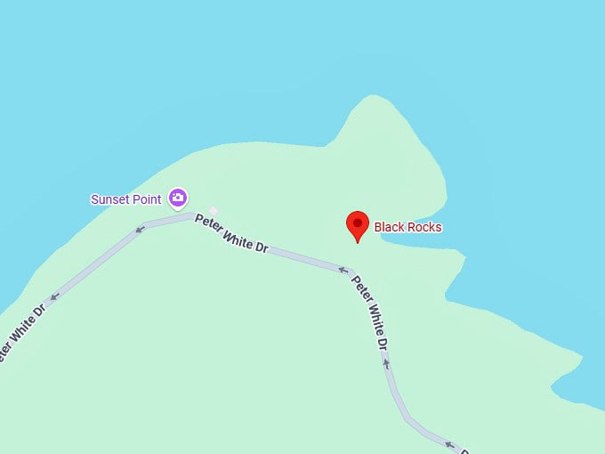 16. black rocks map