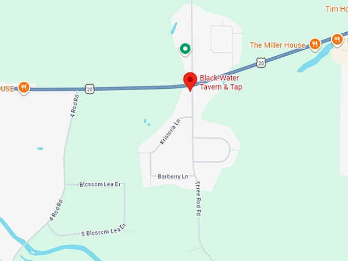 16. black water tavern & tap map